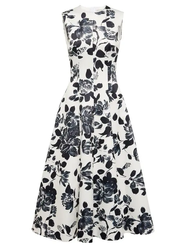 EMILIA WICKSTEAD Mara Floral Twill Midi Dress - Multicoloured