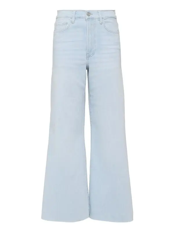 FRAME Le Palazzo Cropped Wide-leg Jeans - Blue