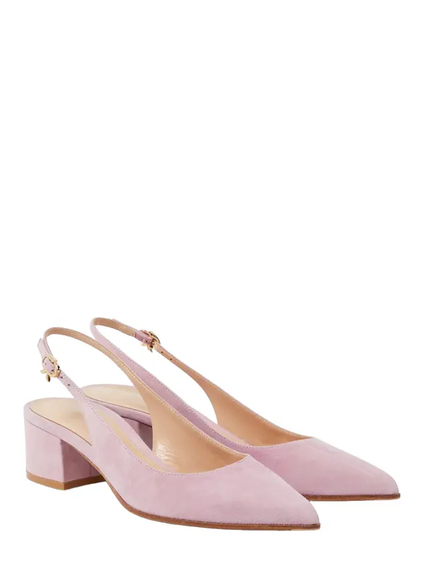 GIANVITO ROSSI Piper 45 Slingback Pumps - Pink