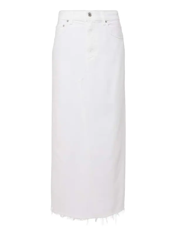 Citizens Of Humanity Circolo Reworked Denim Maxi Skirt - White