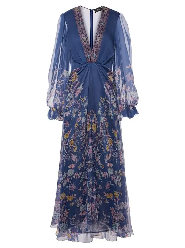 Etro Printed Silk Gown - Multicoloured