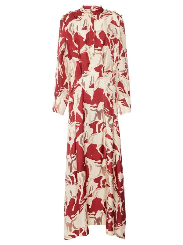 Altuzarra Felicia Printed Silk Maxi Dress - Multicoloured