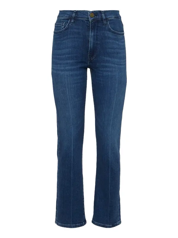 FRAME Le High Straight Mid-rise Jeans - Blue