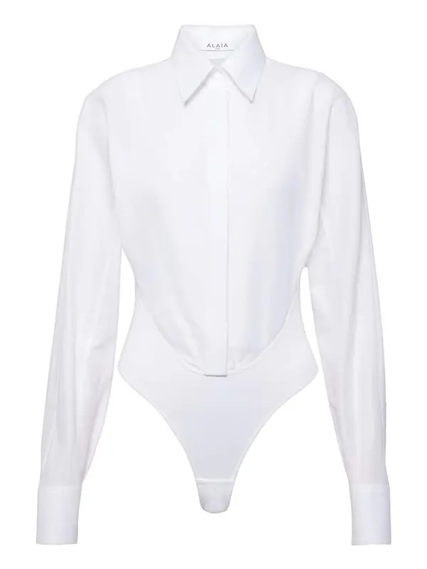 Alaïa Cotton Bodysuit - White