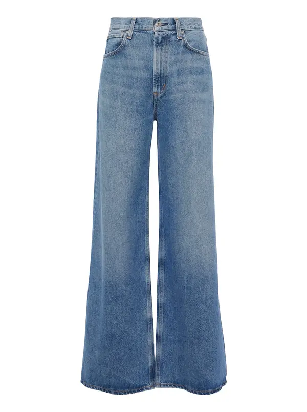 Citizens Of Humanity Paloma Mid-rise Wide-leg Jeans - Blue