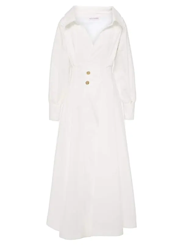 Altuzarra Isabela Cotton-blend Midi Dress - White