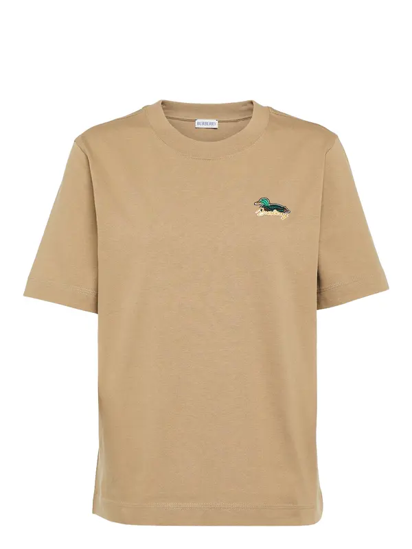 Burberry Logo Cotton T-shirt - Beige