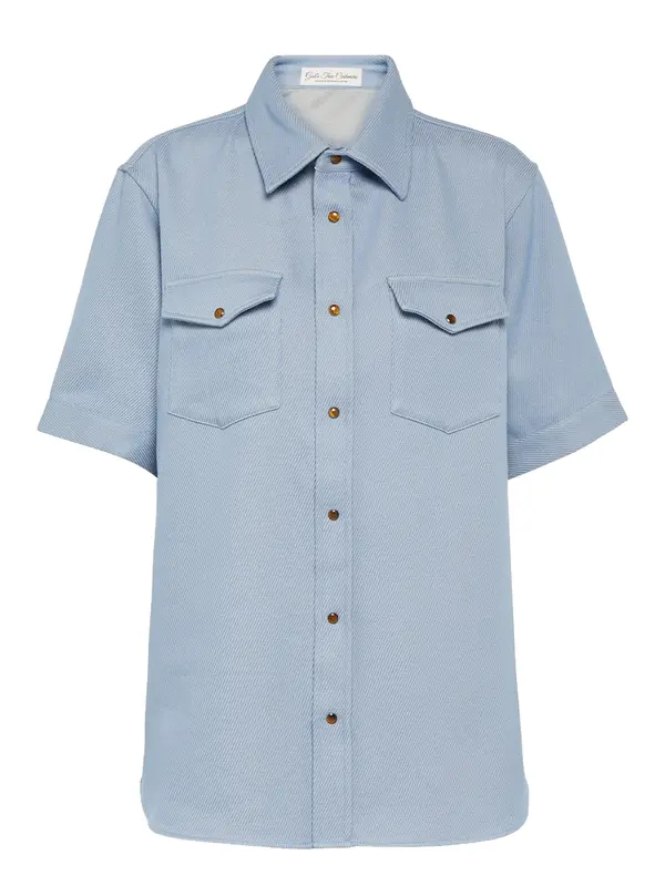 GOD'S TRUE CASHMERE Cashmere And Cotton Shirt - Blue