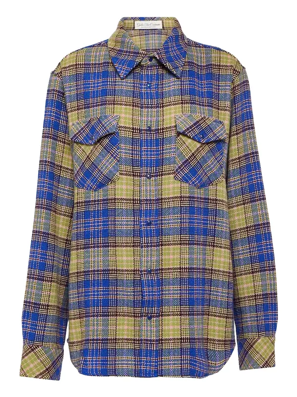 GOD'S TRUE CASHMERE Tartan Cashmere Shirt - Multicoloured