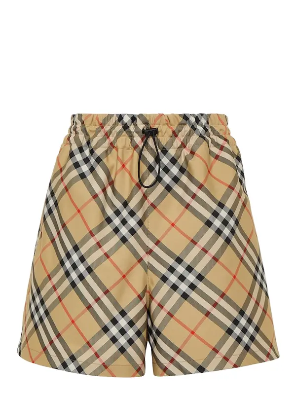 Burberry Check Bermuda Shorts - Beige