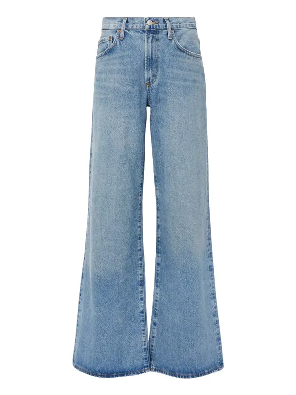 AGOLDE Clara Low-rise Wide-leg Jeans - Blue