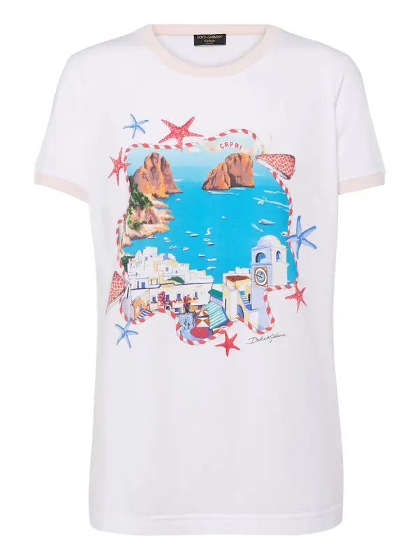 Dolce & Gabbana Capri Printed T-shirt - White