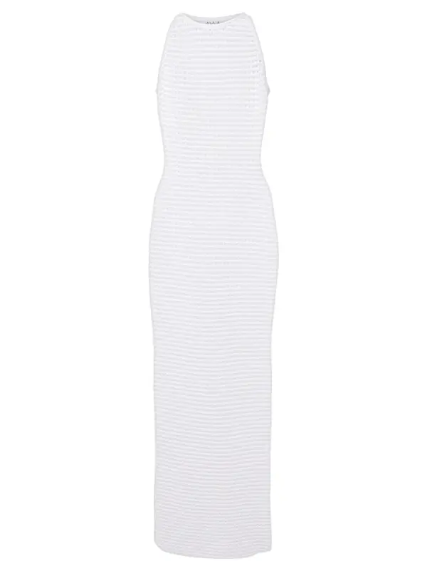 Alaïa Crochet Maxi Dress - White