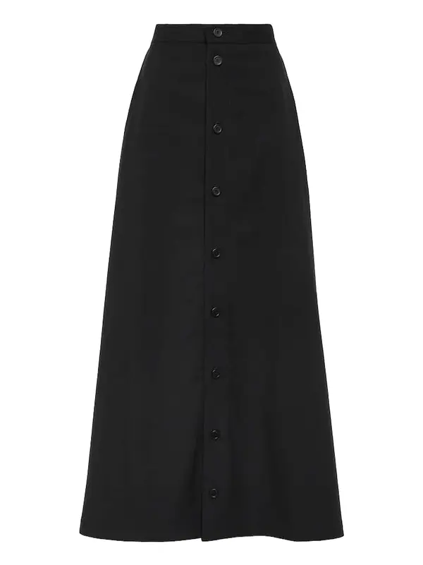 Balenciaga Wool Maxi Skirt - Black