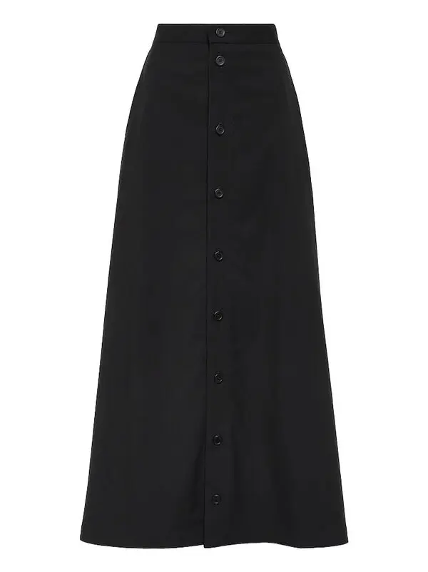 Balenciaga Wool Maxi Skirt - Black