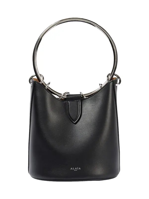 Alaïa Medium Leather Bucket Bag - Black