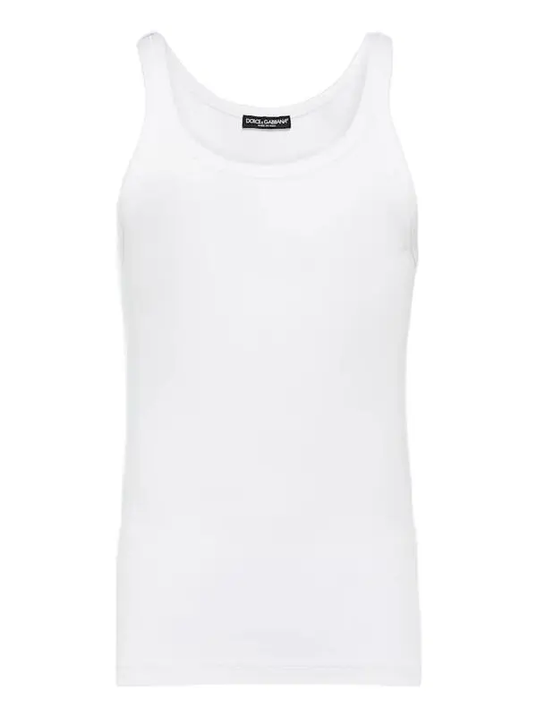 Dolce & Gabbana Cotton Jersey Tank Top - White