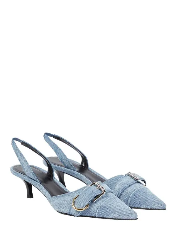 Givenchy Voyou Slingback Pumps - Blue