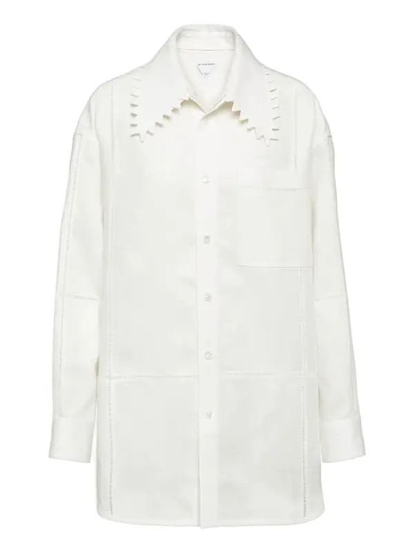 Bottega Veneta Oversized Linen Shirt - White
