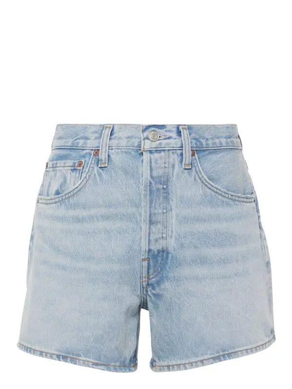 AGOLDE Parker Mid-rise Denim Shorts - Blue