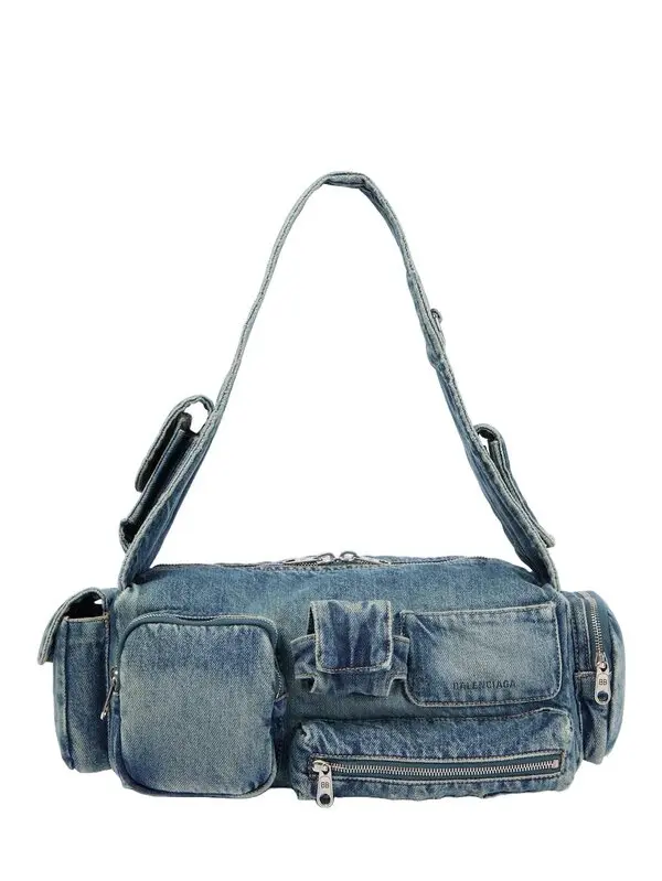 Balenciaga Superbusy Small Crossbody Bag - Blue