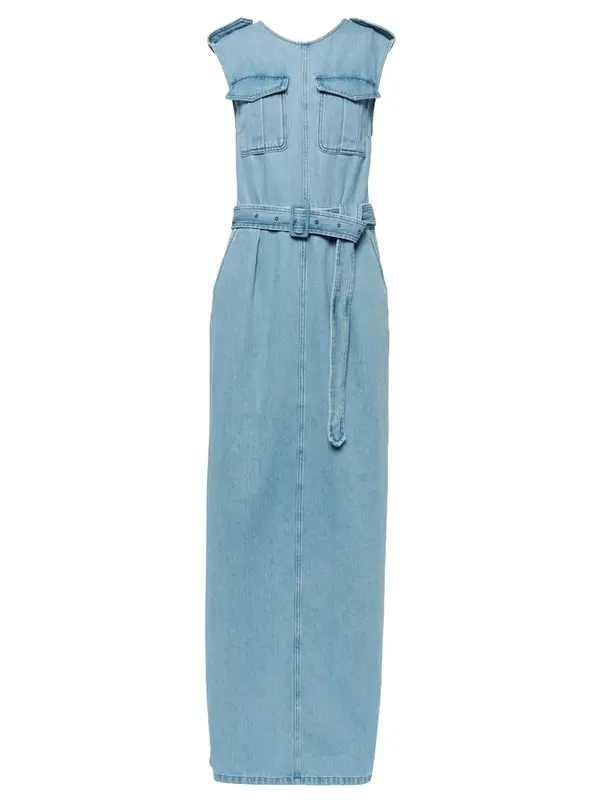 Dries Van Noten Denim Maxi Dress - Blue