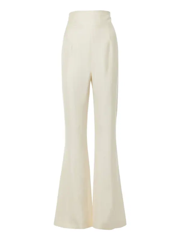 Galvan High-rise Flared Pants - White