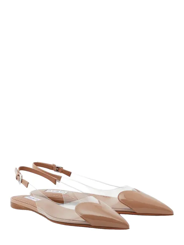Alaïa Le Cœur Slingback Flats - Beige