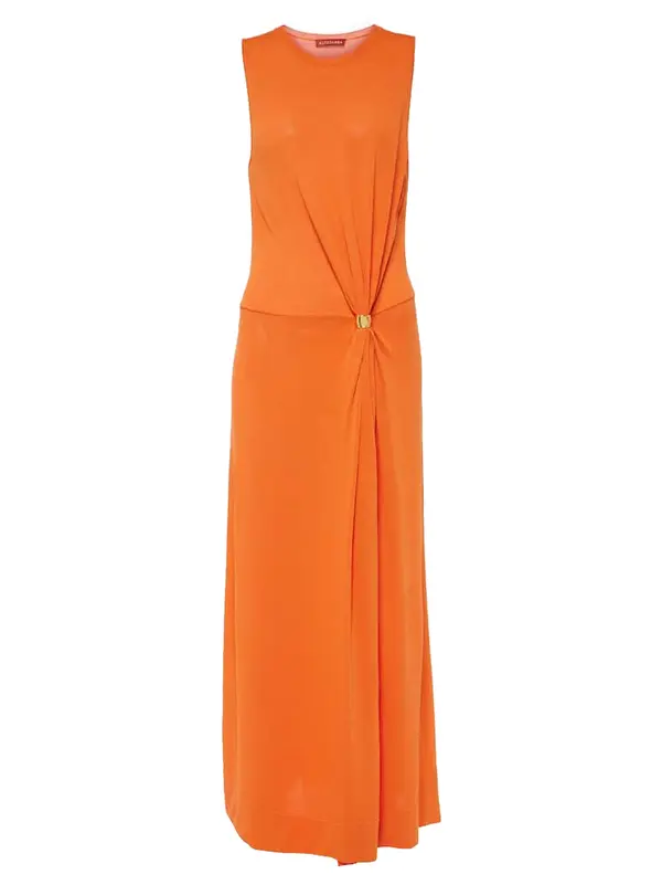 Altuzarra Saralien Gathered Jersey Maxi Dress - Orange