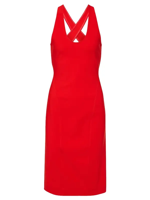 Alaïa Open-back Midi Dress - Red