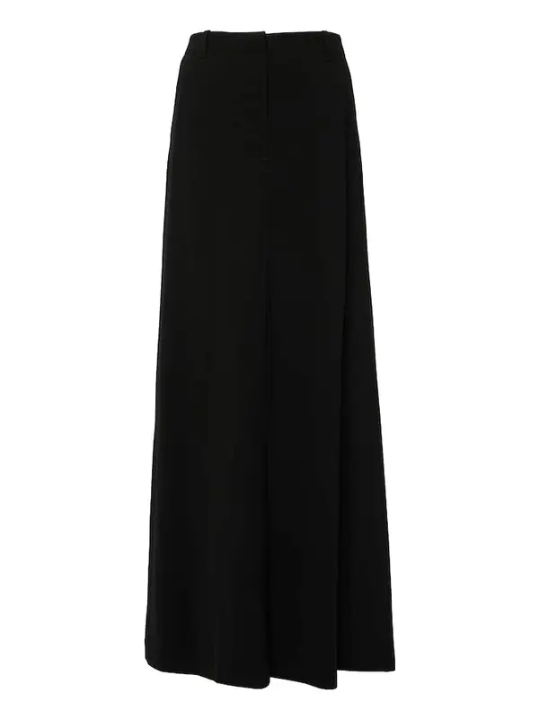 Dries Van Noten Wool-blend Maxi Skirt - Black
