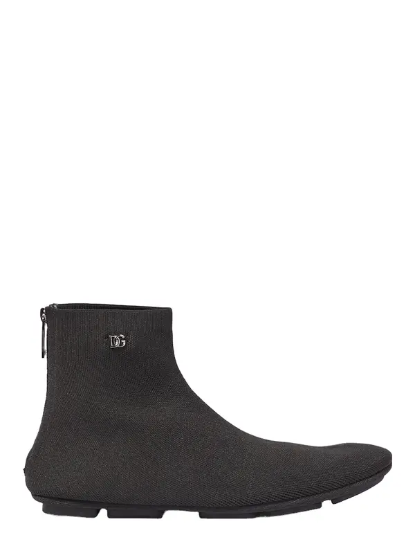 Dolce & Gabbana Logo Sock Boots - Black