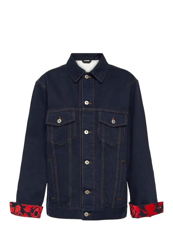 Burberry Oversized Denim Jacket - Blue