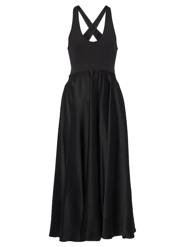 Alaïa Cotton-blend Midi Dress - Black