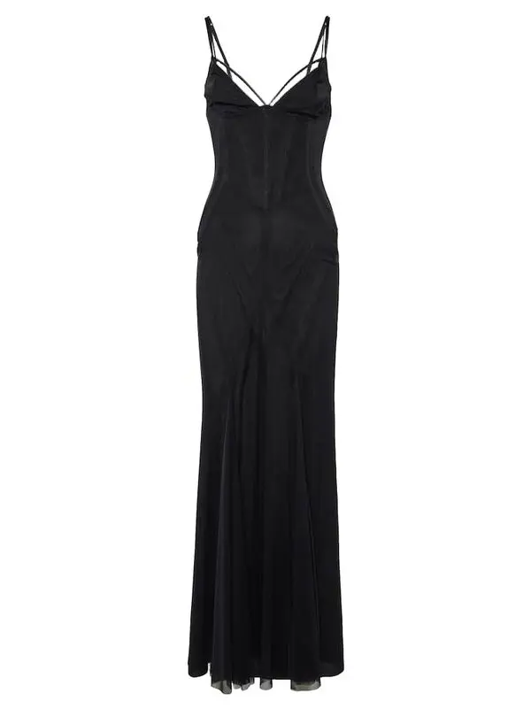 Dolce & Gabbana Satin Corset Dress - Black