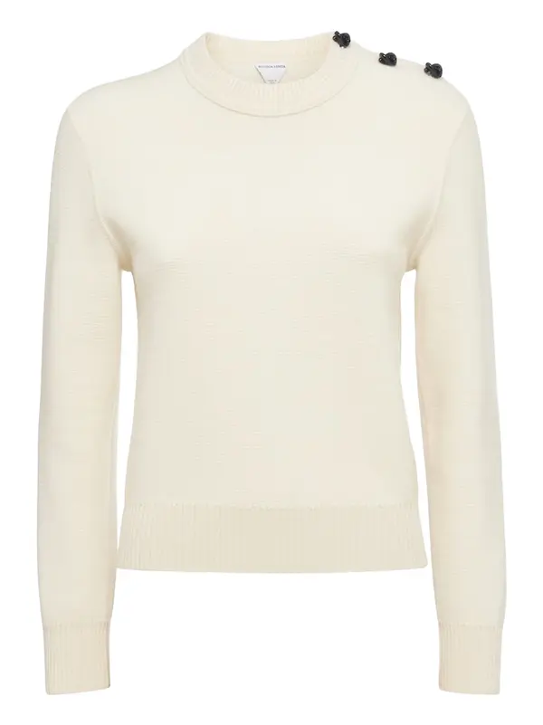 Bottega Veneta Wool Crewneck Sweater - White