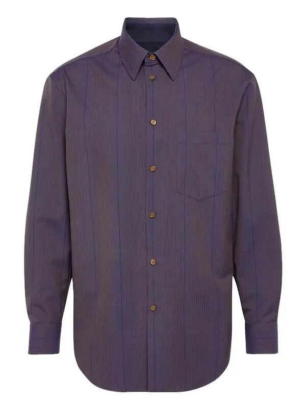 Burberry Striped Wool Shirt - Purple