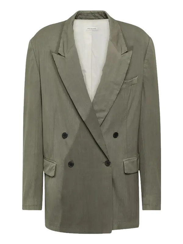 Dries Van Noten Oversized Wool-blend Blazer - Grey