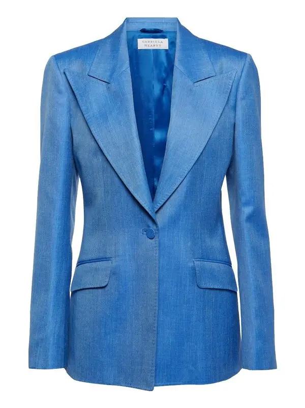 Gabriela Hearst Leiva Wool-blend Blazer - Blue