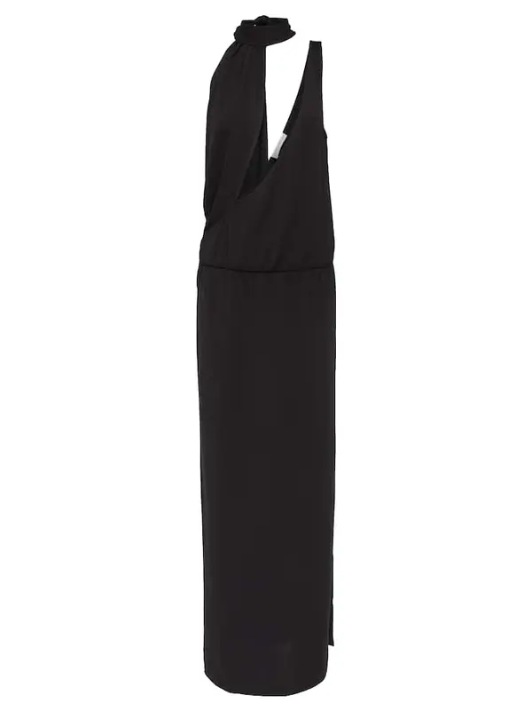Christopher Esber Draped Halterneck Gown - Black