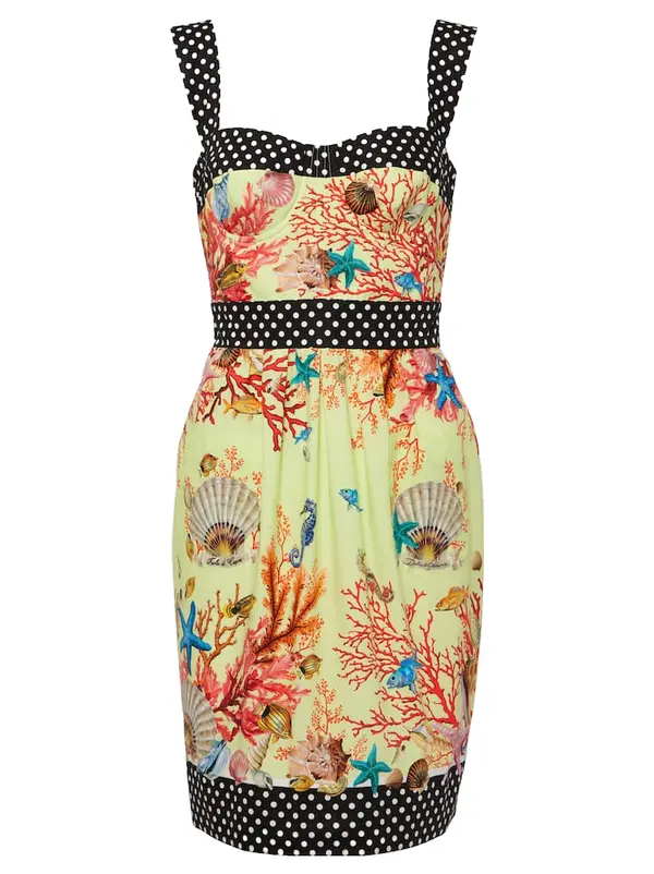 Dolce & Gabbana Capri Printed Cotton Minidress - Multicoloured