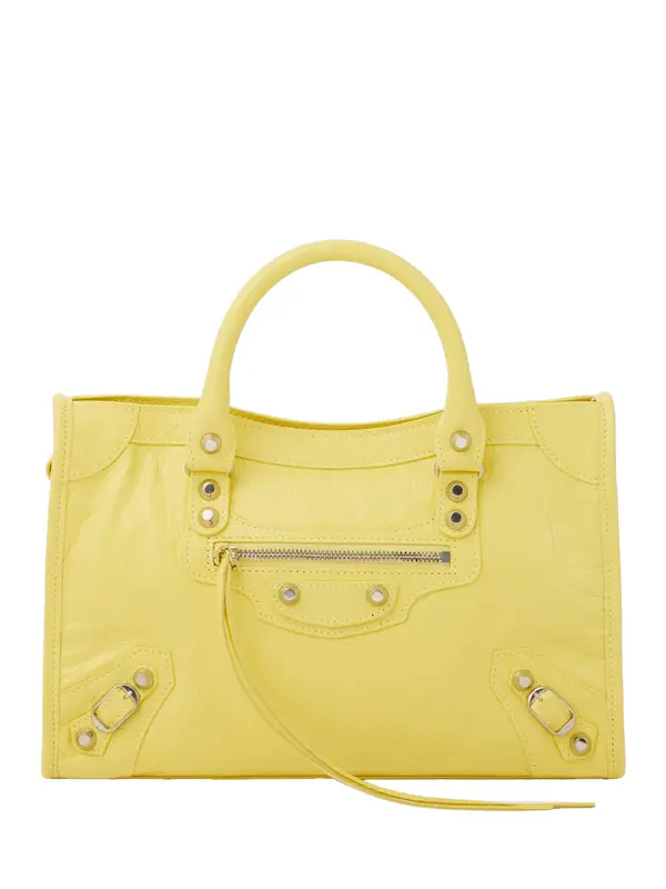 Balenciaga Le City Small Leather Shoulder Bag - Yellow