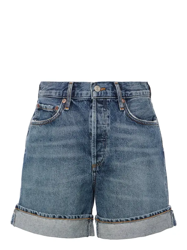 AGOLDE Dame High-rise Denim Shorts - Blue