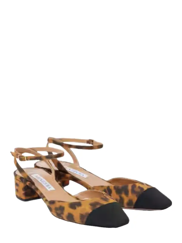 AQUAZZURA 35 Leopard-print Suede Pumps - Brown