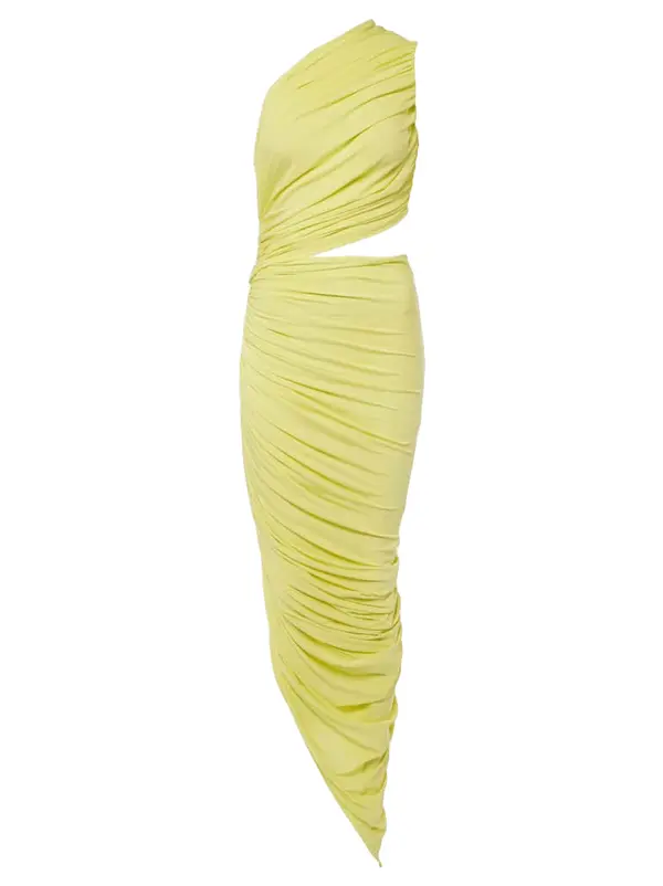 Alaïa Ruched Cutout Gown - Yellow