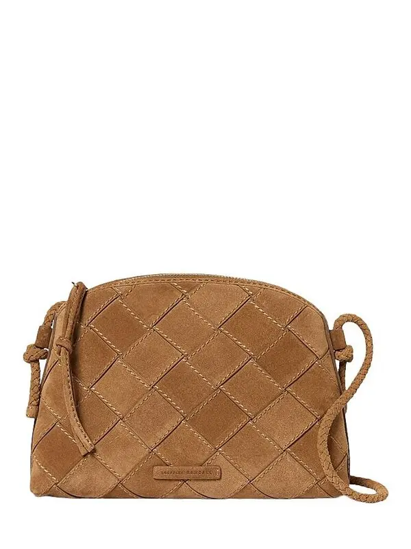 LOEFFLER RANDALL Mallory Small Woven Leather Crossbody - Toffee/toffee