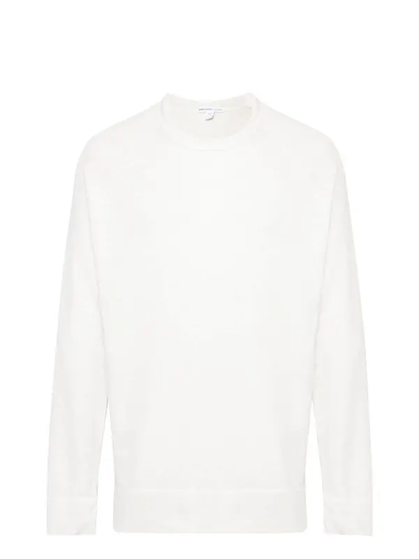 JAMES PERSE Ribbed Crewneck Sweatshirt - Neutrals