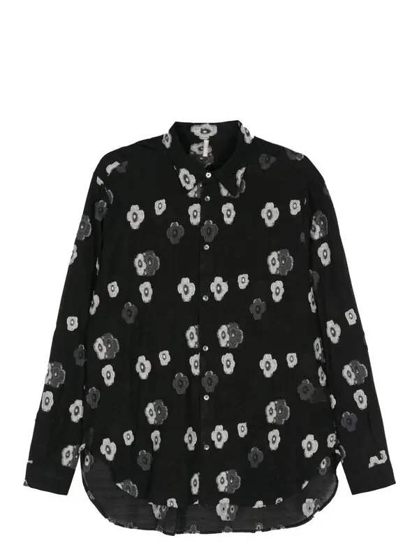SUNFLOWER Please Floral Shirt - Black