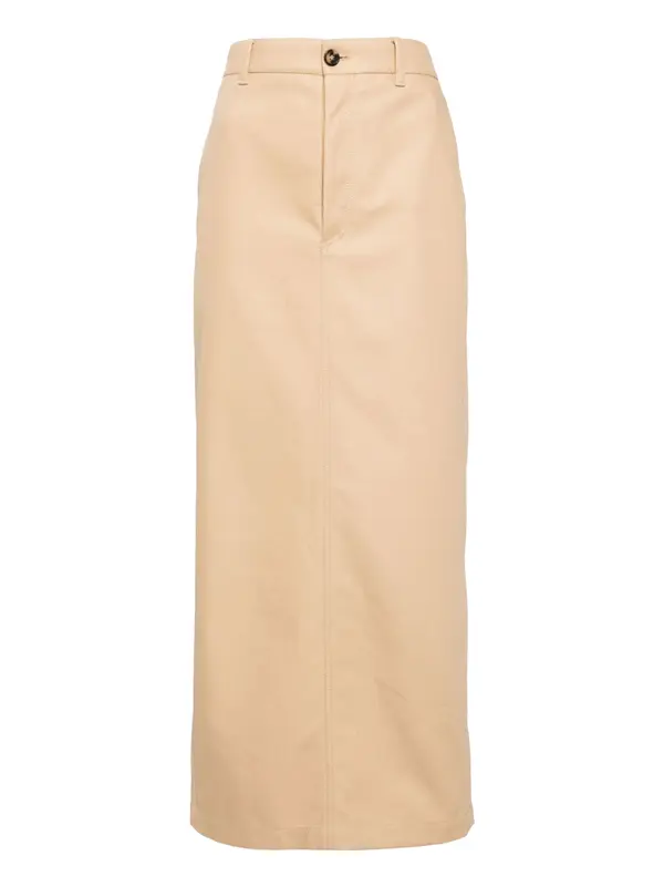 Wardrobe.NYC Drill Column Maxi Skirt - Brown