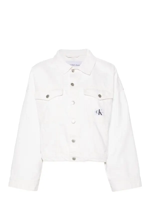 Calvin Klein Button-up Denim Shirt Jacket - White